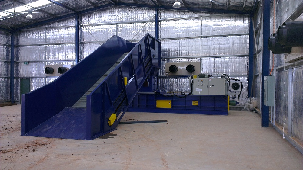 BALER FEED UNIT - Rowland Engineering - Recycling Equipment