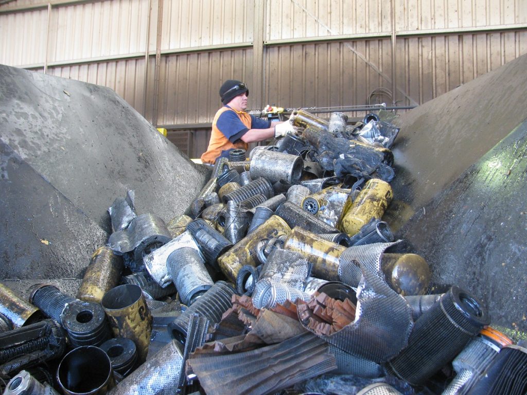 Oil Filter Press Balers - Rowland Engineering - Recycling Equipment